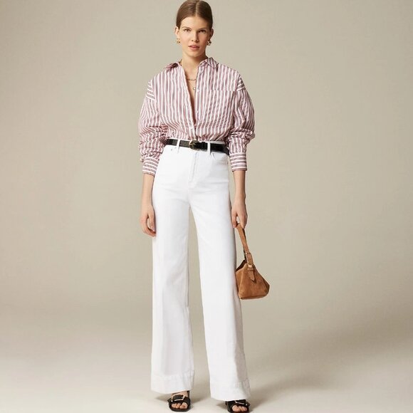 J. Crew | Jeans | J Crew 96 Curvy Highrise Denim Trouser Jeans In White ...